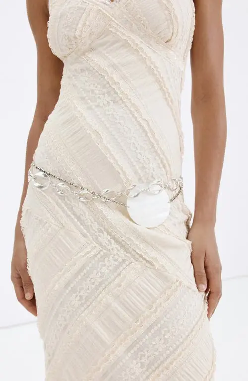 Mango Asymmetrical Lace Midi Dress