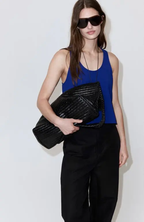 Mango Flowy Cropped Top - Blue