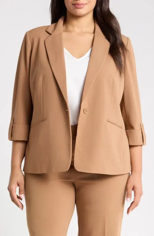 Anne Klein One-button Notch Collar Blazer