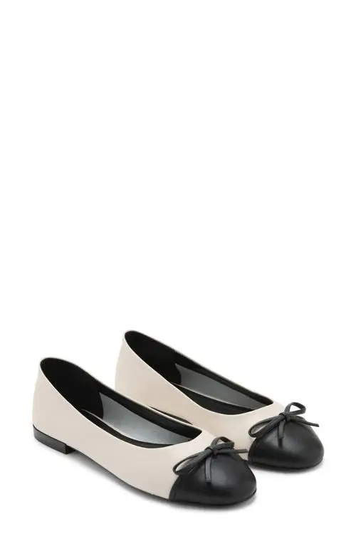Mango Cap Toe Ballet Flat