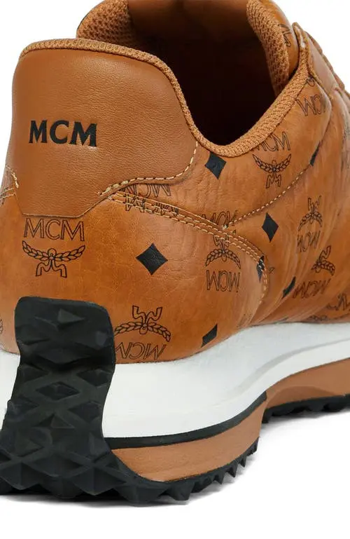 Mcm Diamante Lo Sneakers In Quilted Monogram Leather