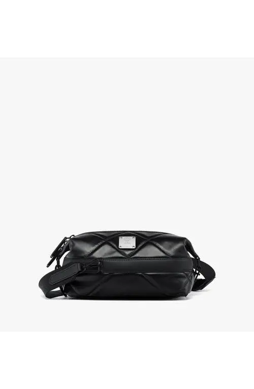 Mcm Small Aren Crossbody In Diamond Quilted Leather