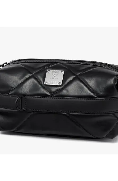 Mcm Small Aren Crossbody In Diamond Quilted Leather