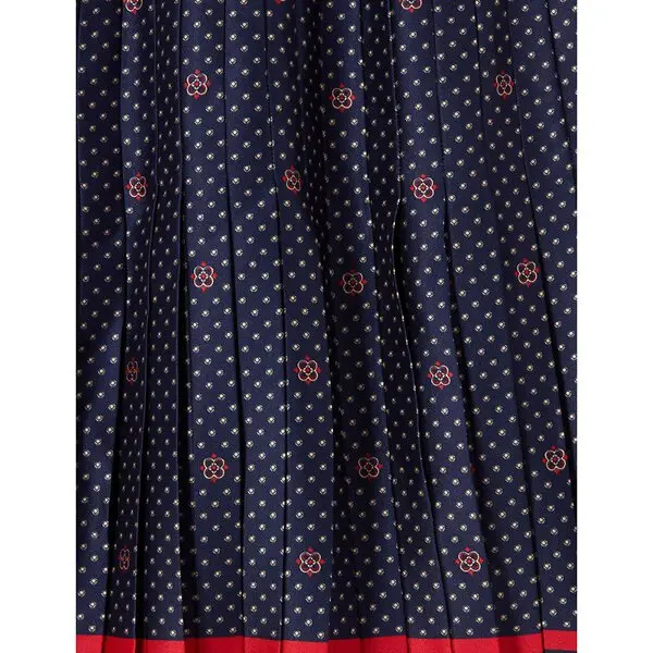 Claudie Pierlot Abstract-print Pleated Satin Mini Skirt