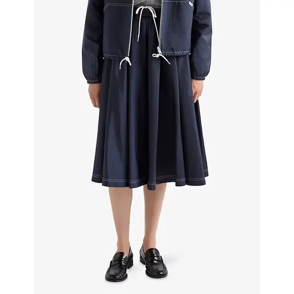 Prada Light Re-nylon Full Midi Skirt