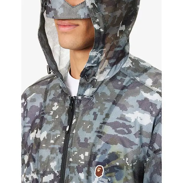 A BATHING APE Multi-pixel Camo-print Mesh Hoody