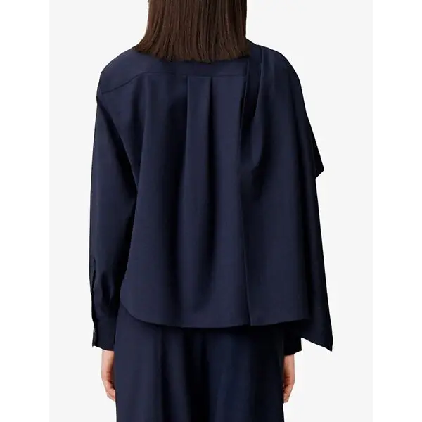 Claudie Pierlot Shawl-panel Long-sleeved Wool-blend Jacket
