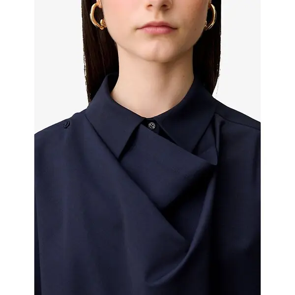 Claudie Pierlot Shawl-panel Long-sleeved Wool-blend Jacket