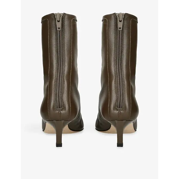 Dear Frances Leather Ankle Boots With Stiletto Heel