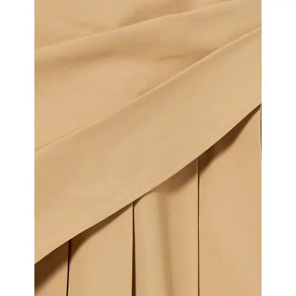 Claudie Pierlot Draped Pleated Cotton Midi Skirt
