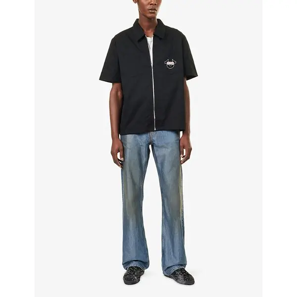 True Religion Buddha Logo-patch Cotton Shirt
