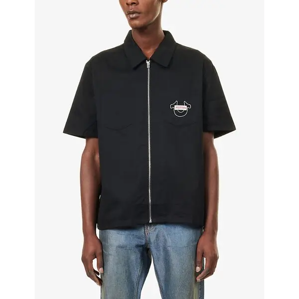 True Religion Buddha Logo-patch Cotton Shirt