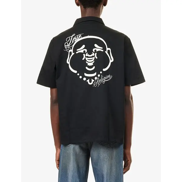 True Religion Buddha Logo-patch Cotton Shirt