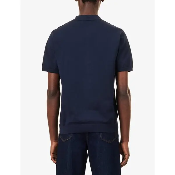 ARNE Classic-collar Ribbed-trim Cotton Shirt Xxl