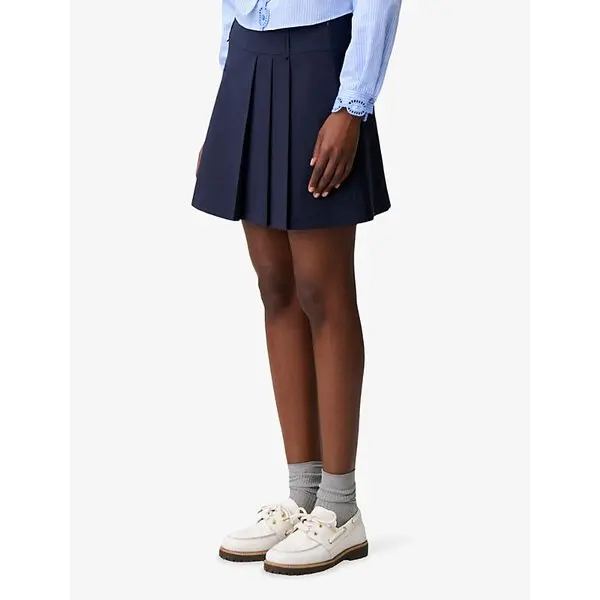 Claudie Pierlot Pleated Knitted Wool-blend Mini Skirt