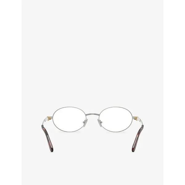 Miu Miu Mu 50zv Round-frame Metal Eyeglasses