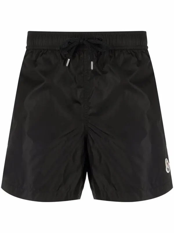 Moncler Swim Shorts With Logo Patch