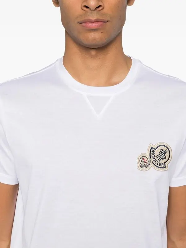 Moncler Cotton T-shirt With Double Logo Patch