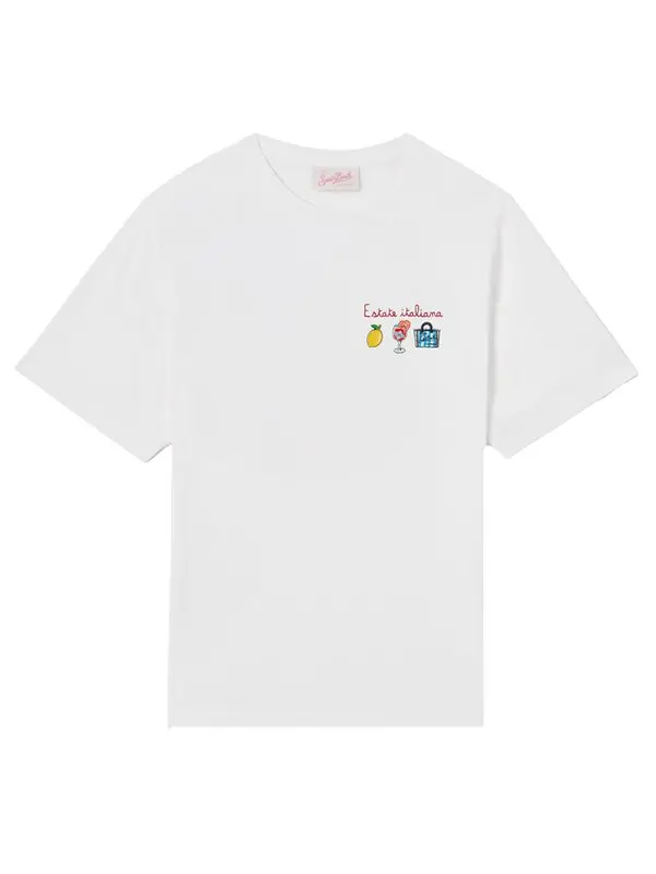 MC2 SAINT BARTH Emilie T-shirt With Italian Summer Embroidery