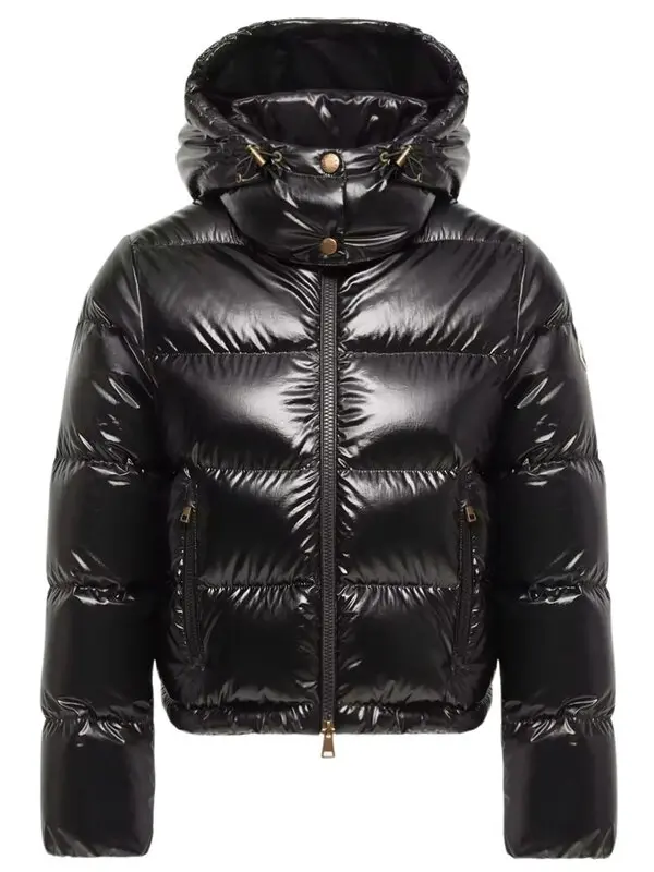 Moncler Short Glossy Puffer Jacket - Black