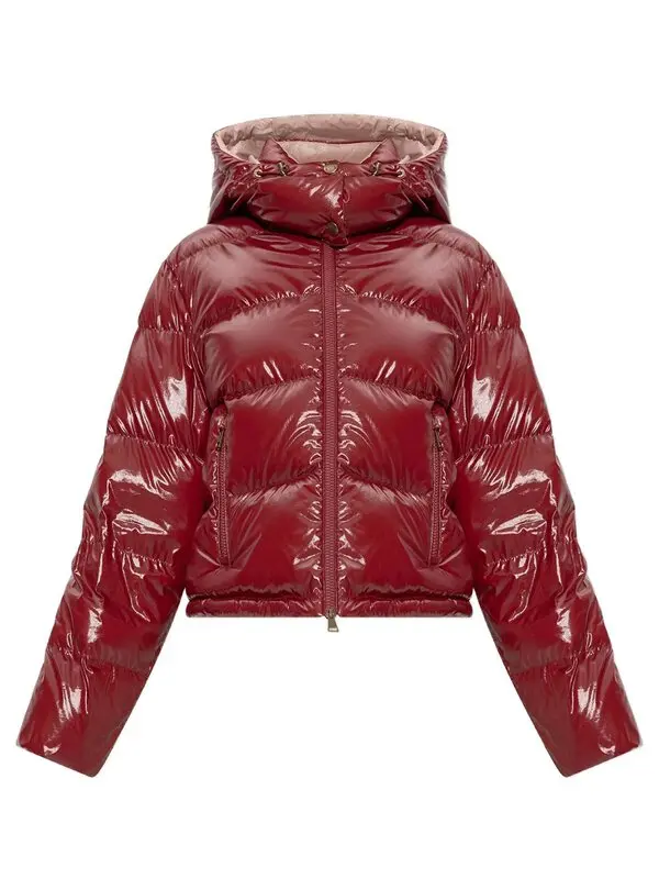 Moncler Short Quilted Puffer Jacket - Red