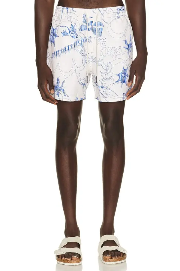 Oas Romantique Swim Shorts - Blue