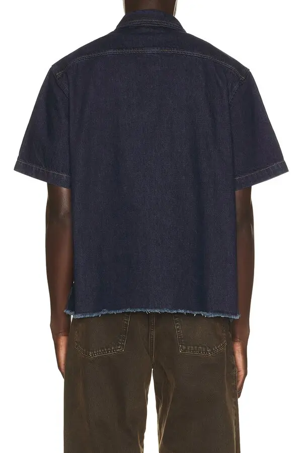 PERCIVAL Harley Denim Cropped Boxy Shirt