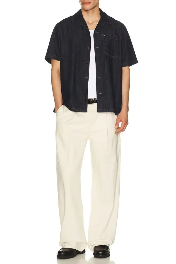 Rag & Bone Denim Resort Shirt In Navy - Rinse