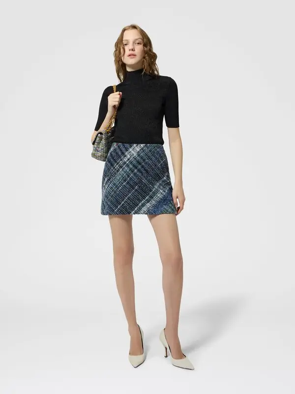 Missoni Blend Check Mini Skirt