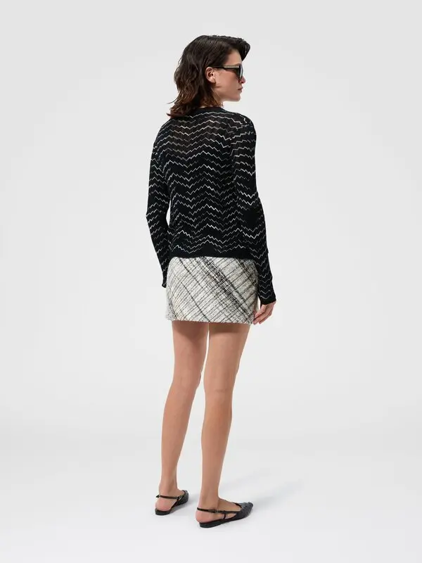 Missoni Wool-blend Check Mini Skirt - White