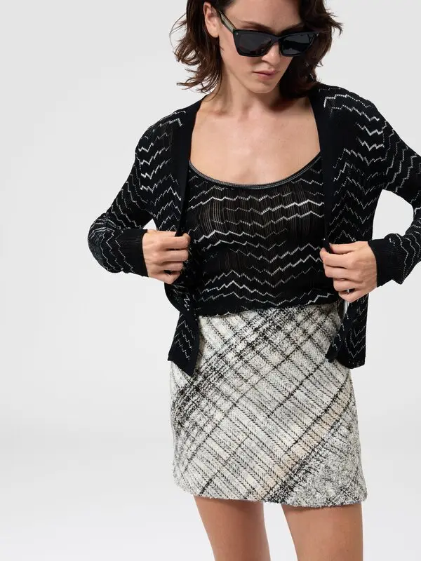 Missoni Wool-blend Check Mini Skirt - White