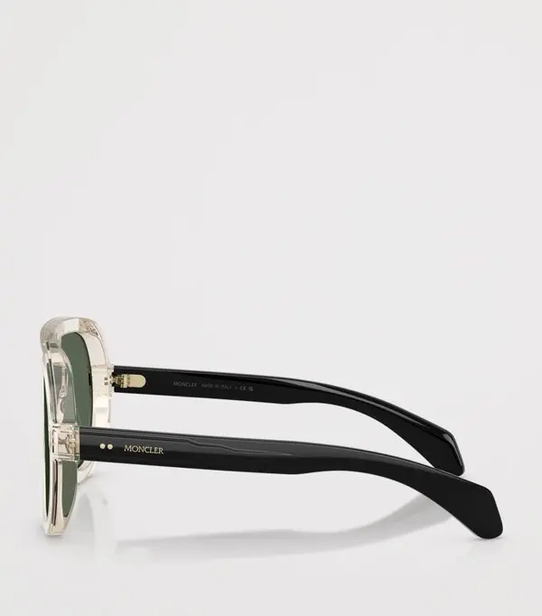 Moncler Sunsette Pilot Sunglasses - White