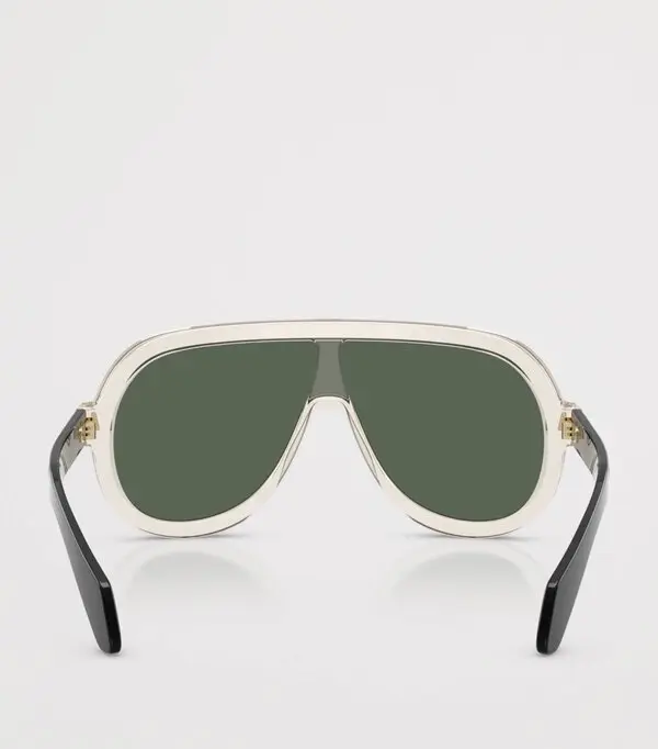 Moncler Sunsette Pilot Sunglasses - White