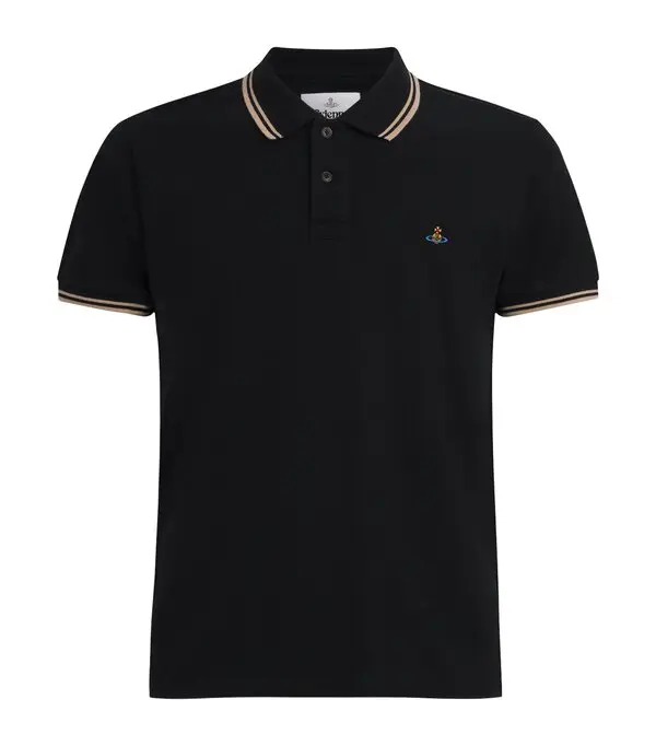VIVIENNE WESTWOOD Cotton Orb Polo Shirt - Black