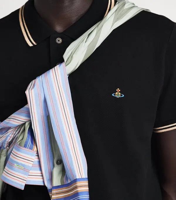 VIVIENNE WESTWOOD Cotton Orb Polo Shirt - Black