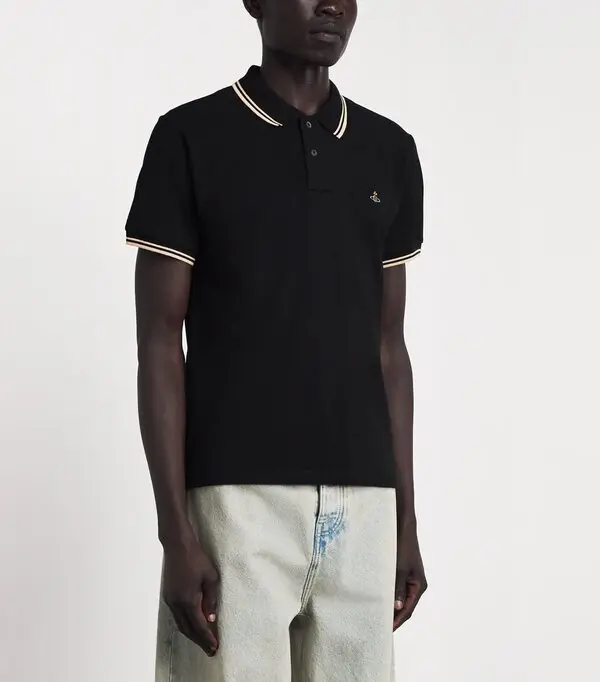 VIVIENNE WESTWOOD Cotton Orb Polo Shirt - Black