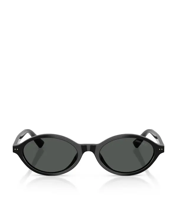 JIMMY CHOO Oval Sunglasses - Black