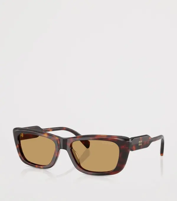 Miu Miu Tortoiseshell Rectangle Sunglasses
