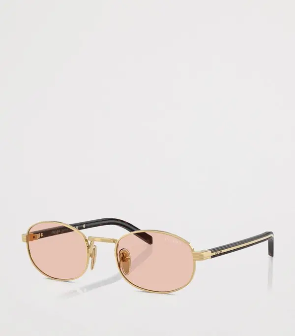 Prada Metal Oval Sunglasses