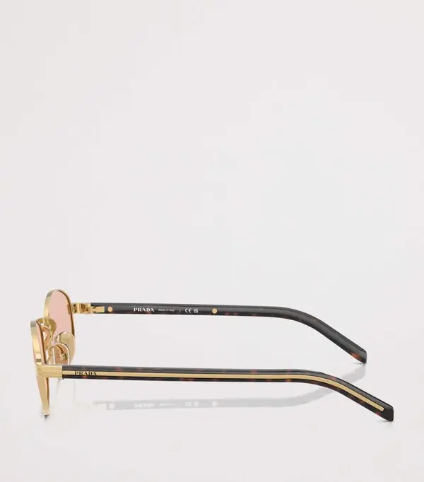Prada Metal Oval Sunglasses