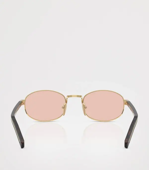 Prada Metal Oval Sunglasses