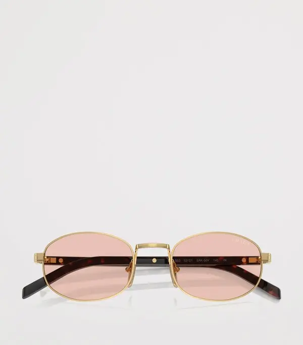 Prada Metal Oval Sunglasses