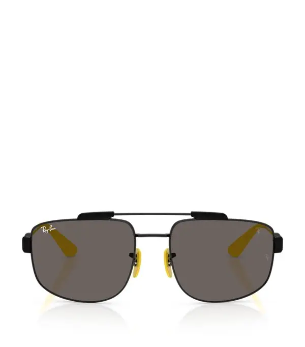 Ray-ban Scuderia Ferrari Collection Square Sunglasses - Black
