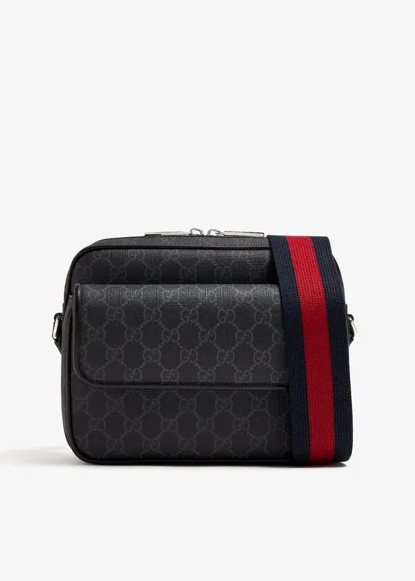 Gucci Monogram Cross Body Handbag - Black
