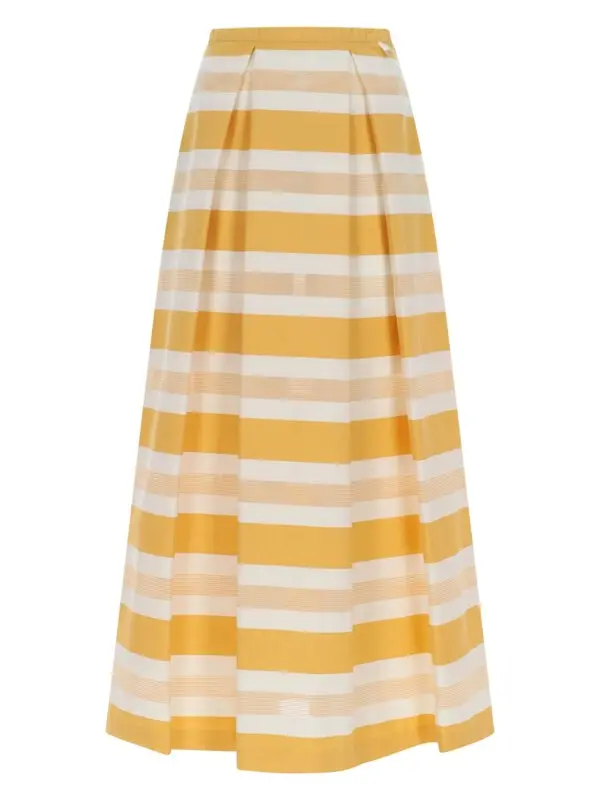 Herno Skirt In Bold Striped Cotton