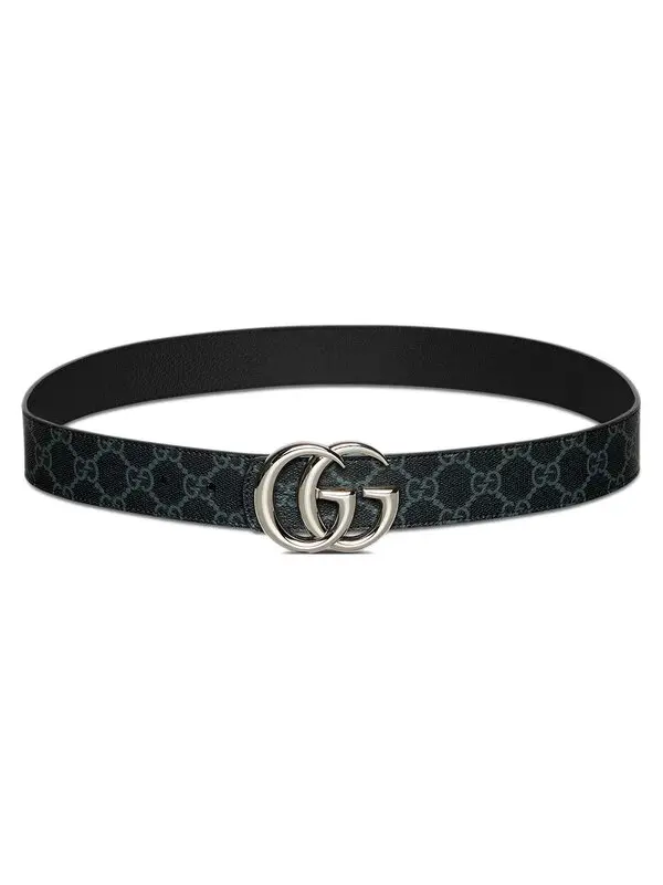 Gucci Gg Monogrammed Belt - Black