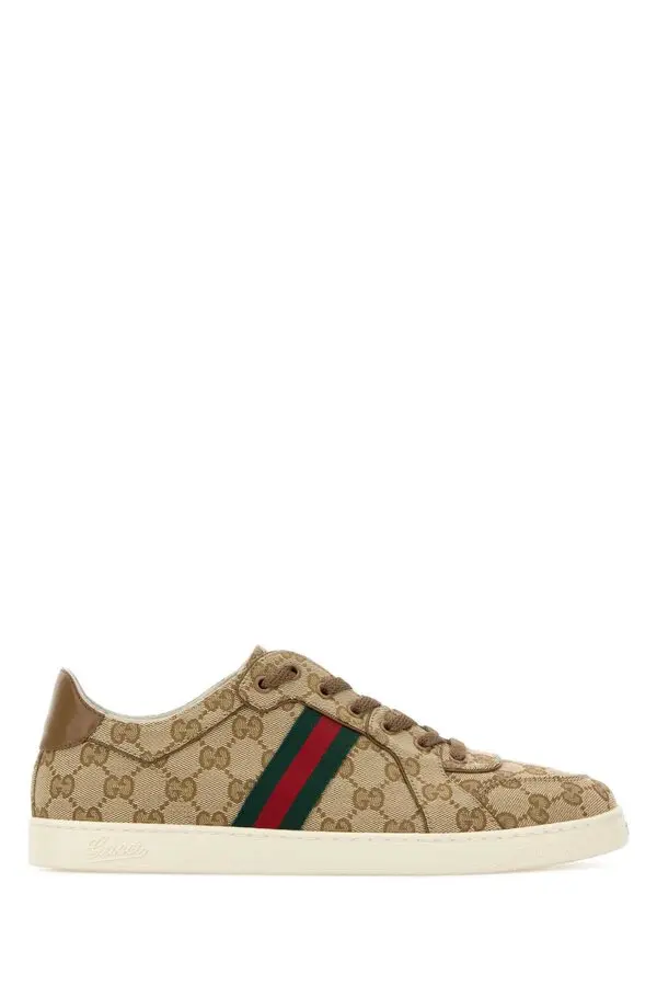 Gucci Coda Low Sneaker With Gg Detail - Sand