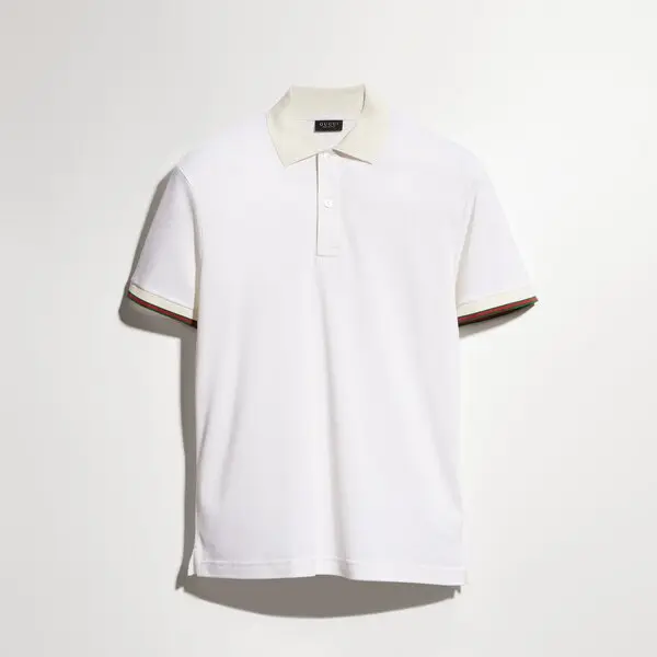 Gucci Short Sleeve Polo Shirt - White
