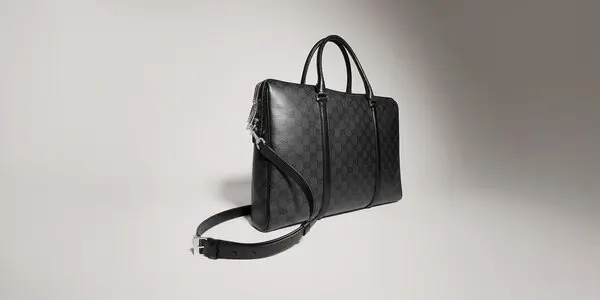 Gucci Leather Briefcase - Black