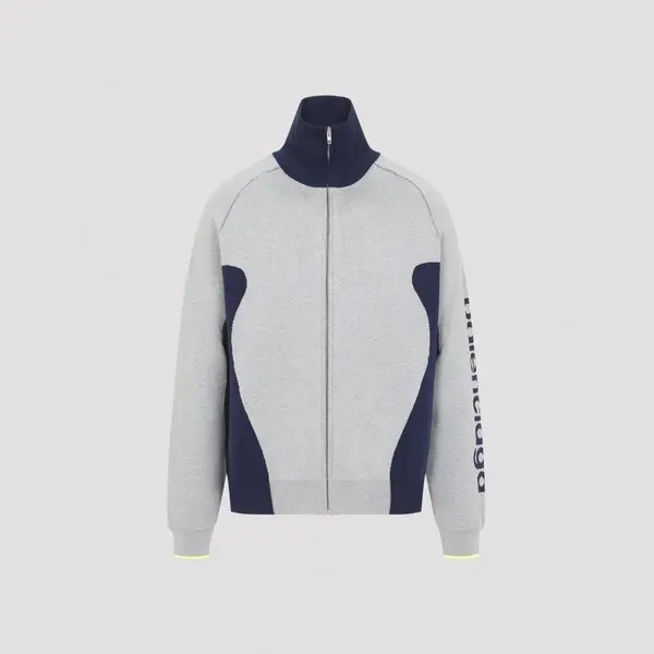 Balenciaga Jacquard-knit Block Jacket - Greynavy